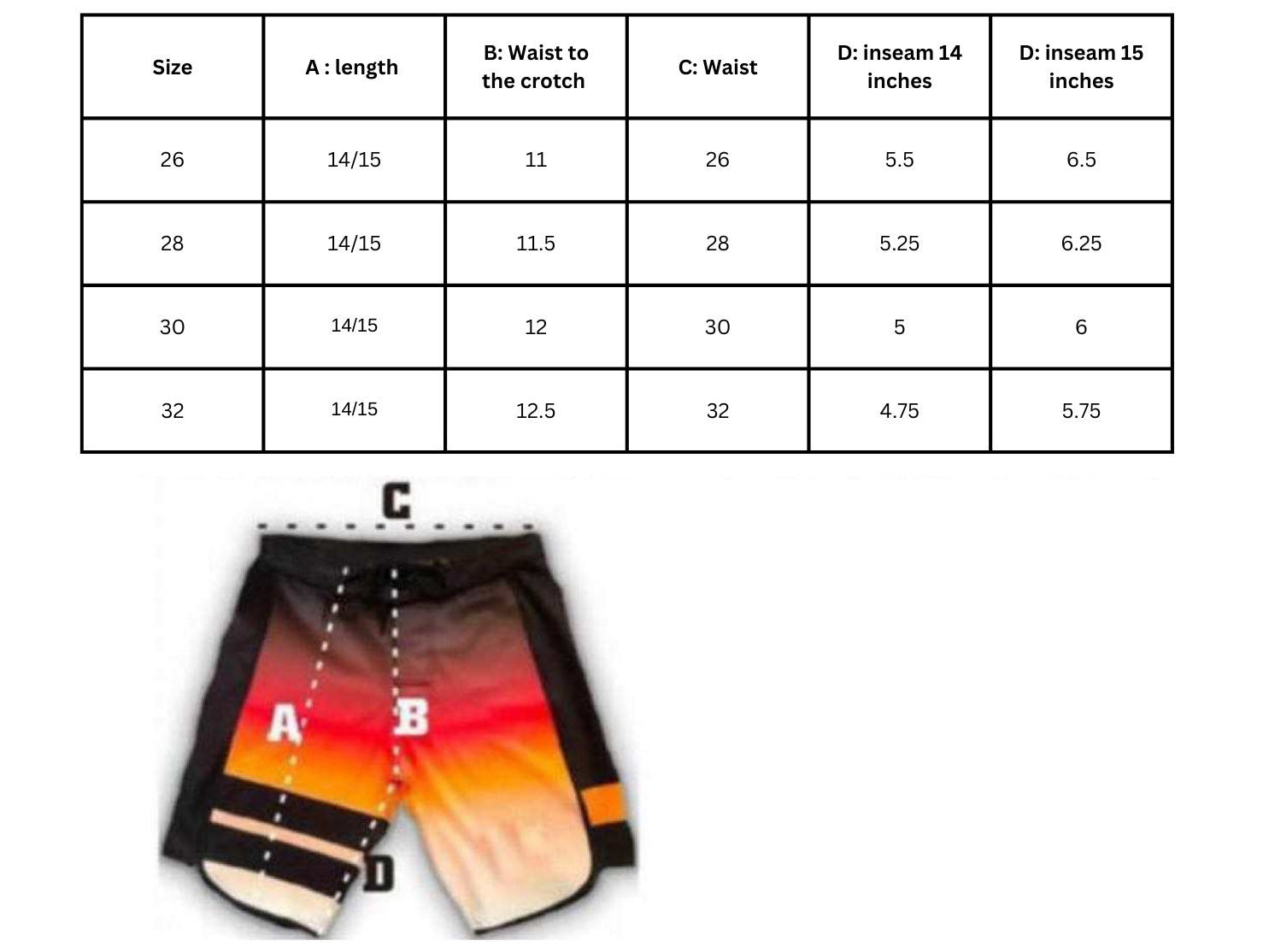 Sizing Guide – Vision Attire